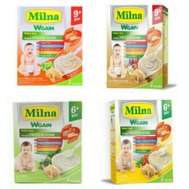Jual Milna Wgain 6+ dan 8+ 120g | Shopee Indonesia