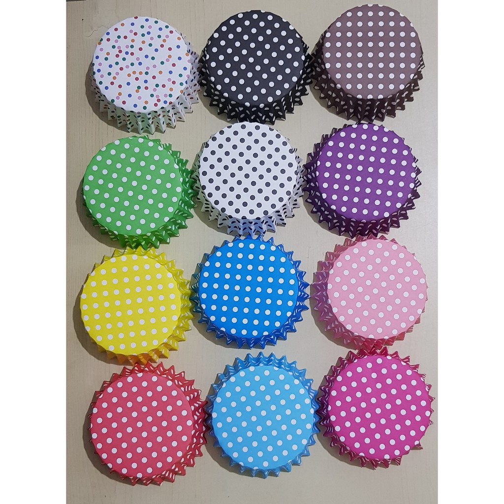 Jual Kertas Alas Roti Bulat Laminasi Motif Polka | Shopee Indonesia