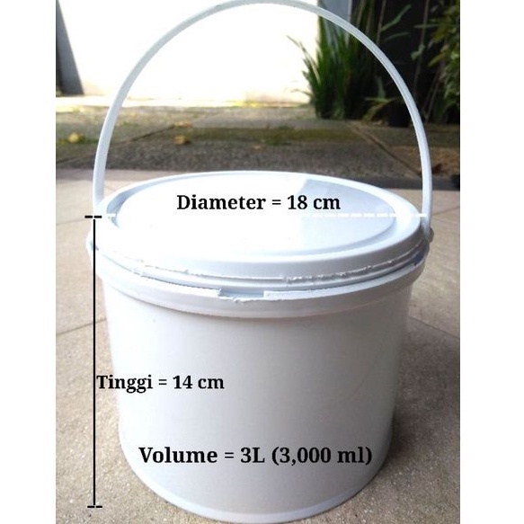 Jual PAIL EMBER BUCKET PLASTIK WADAH CONTAINER - PLASTIK PP PUTIH POLOS ...