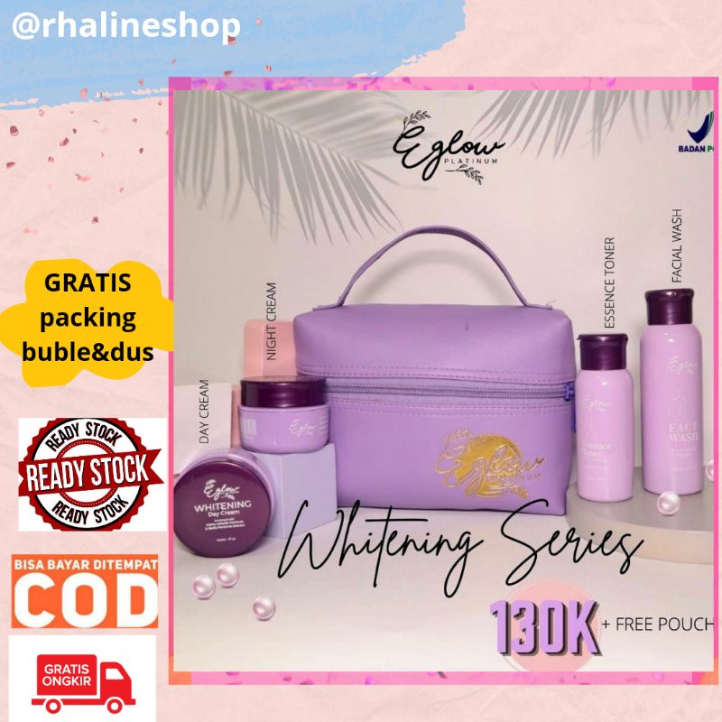 Jual Paket Eglow Platinum Kemasan Baru Skincare bpom mencerahkan kulit ...