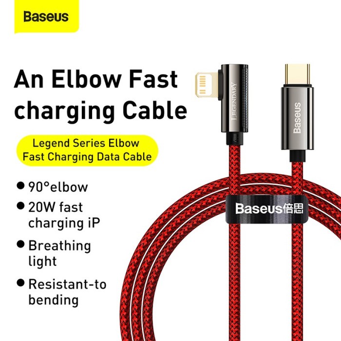 Jual BASEUS KABEL DATA TYPE C TO IPHONE FAST CHARGING CABLE GAMING 20W ...