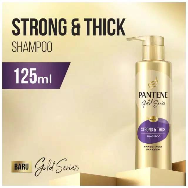 Jual PANTENE GOLD SERIES STRONG & THICK SHAMPOO 125ml | Shopee Indonesia