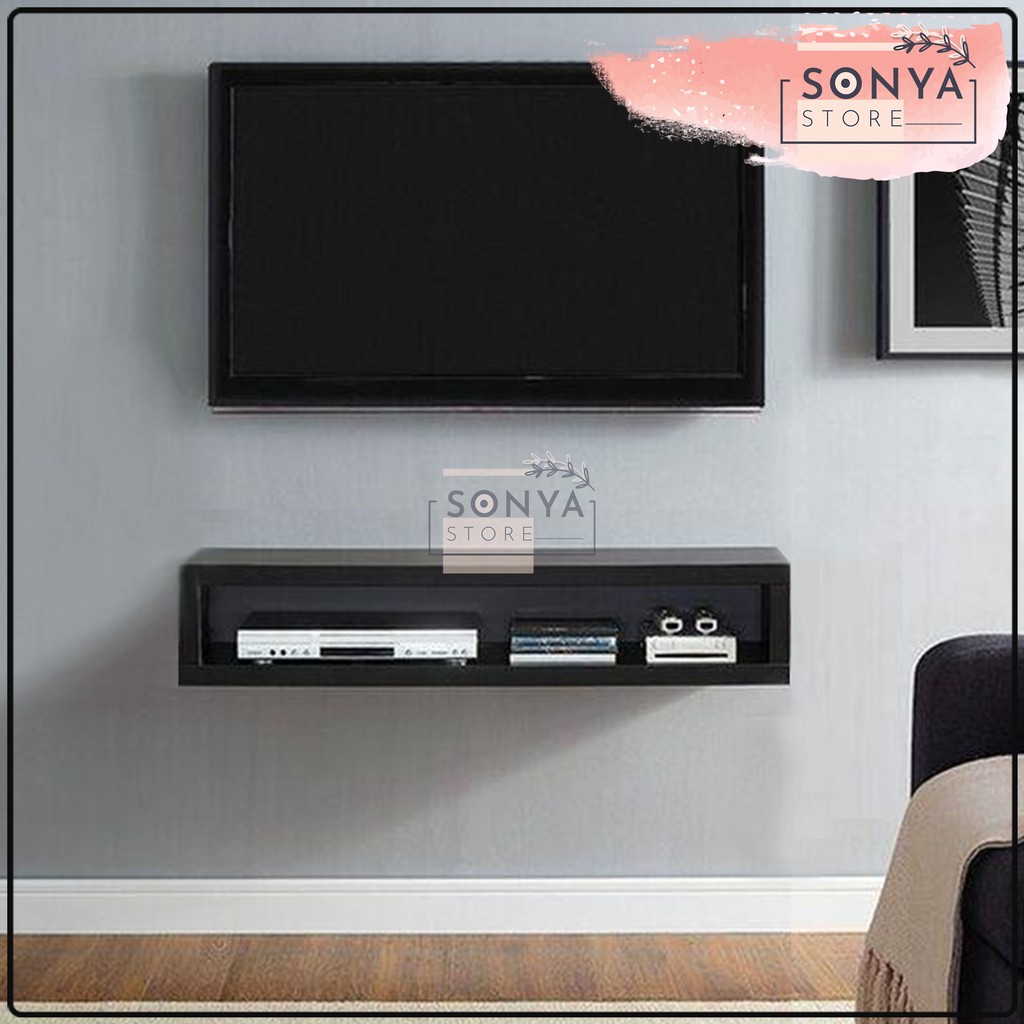 Jual Rak Tv Tempel Dinding Minimalis Gantung Multifungsi Hias Ruang ...