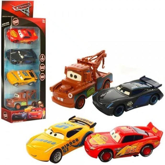 Jual Mobil Mainan Mcqueen Die Cast Cars 3 Metal 4 pcs | Shopee Indonesia