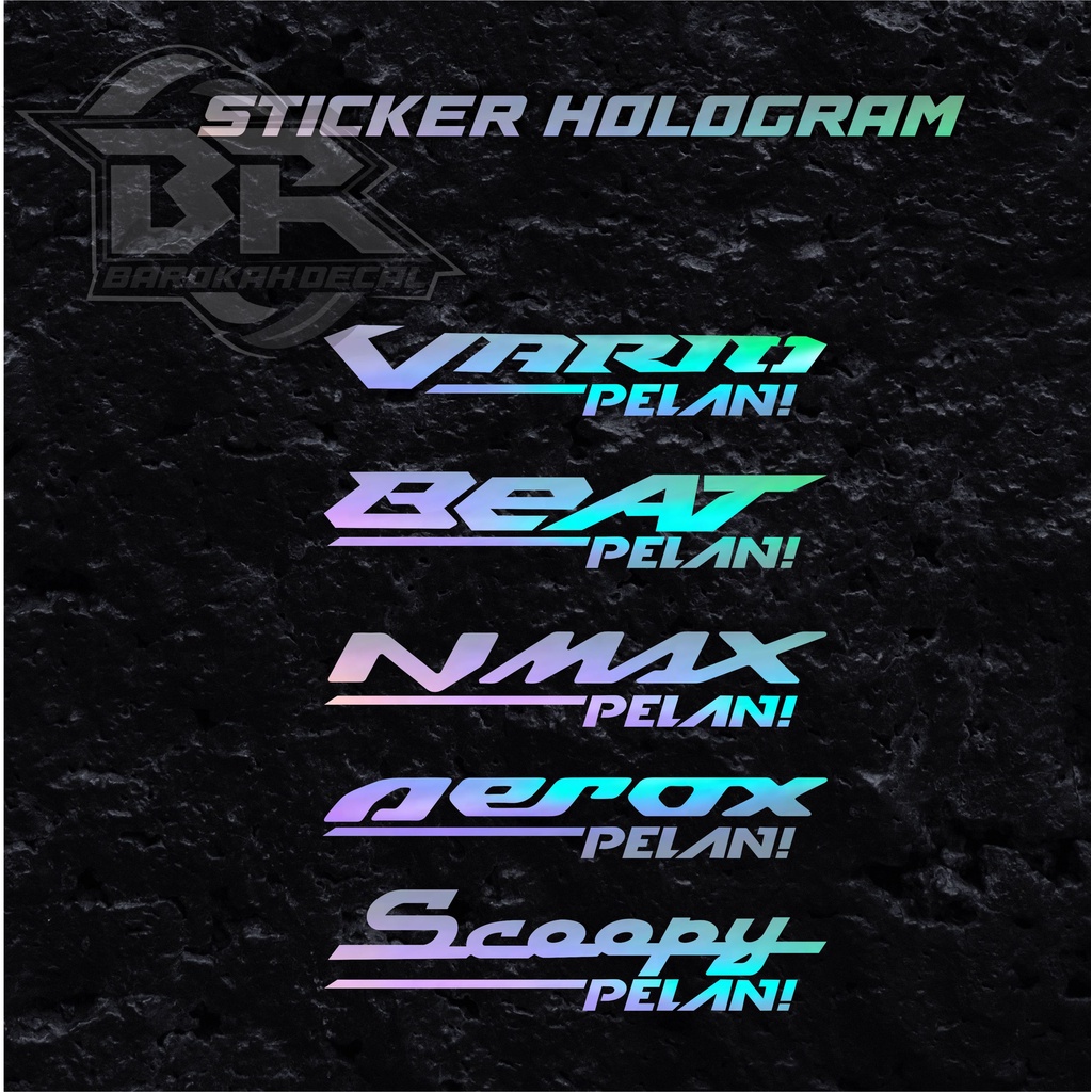 Jual Sticker Cutting Hologram Pelan Stiker Motor Harga Per 1 Pcs ...