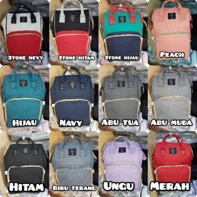 Jual Tas ANELLO diaper Bag GEN 3 POLOS UPGRADE BOTOL SUSU | Shopee ...