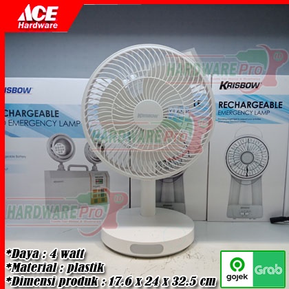 Jual Krisbow Kipas Angin Meja Emergency 7 Inci | Shopee Indonesia