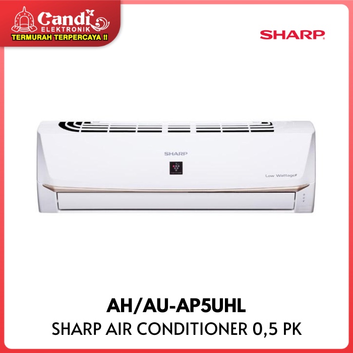 Jual SHARP Air Conditioner AC Split 0,5 PK Low Watt Plasmacluster Ion AH/AU-AP5UHL | Shopee ...