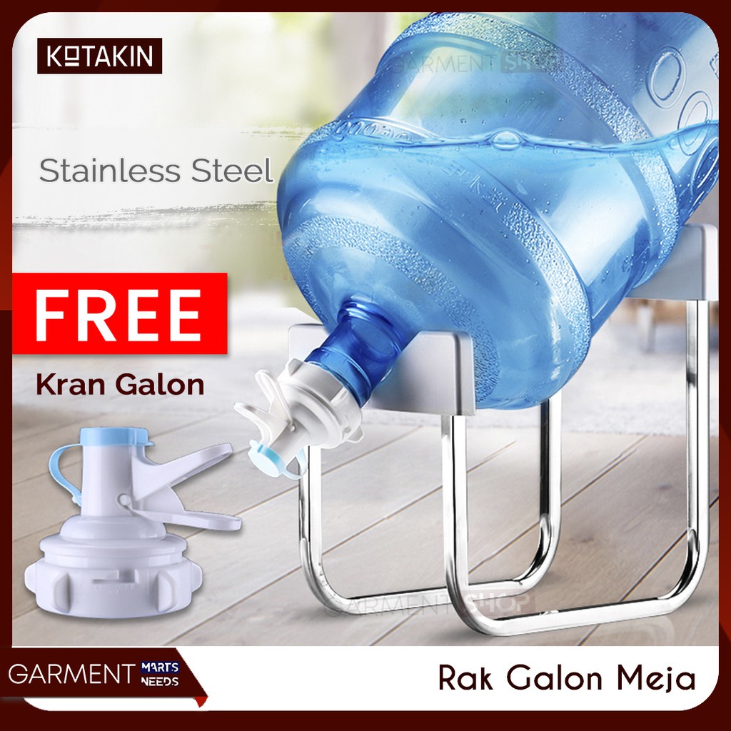 Jual RAKGALON - Rak Galon U + Kran Galon Rack Aqua Set Penyangga ...
