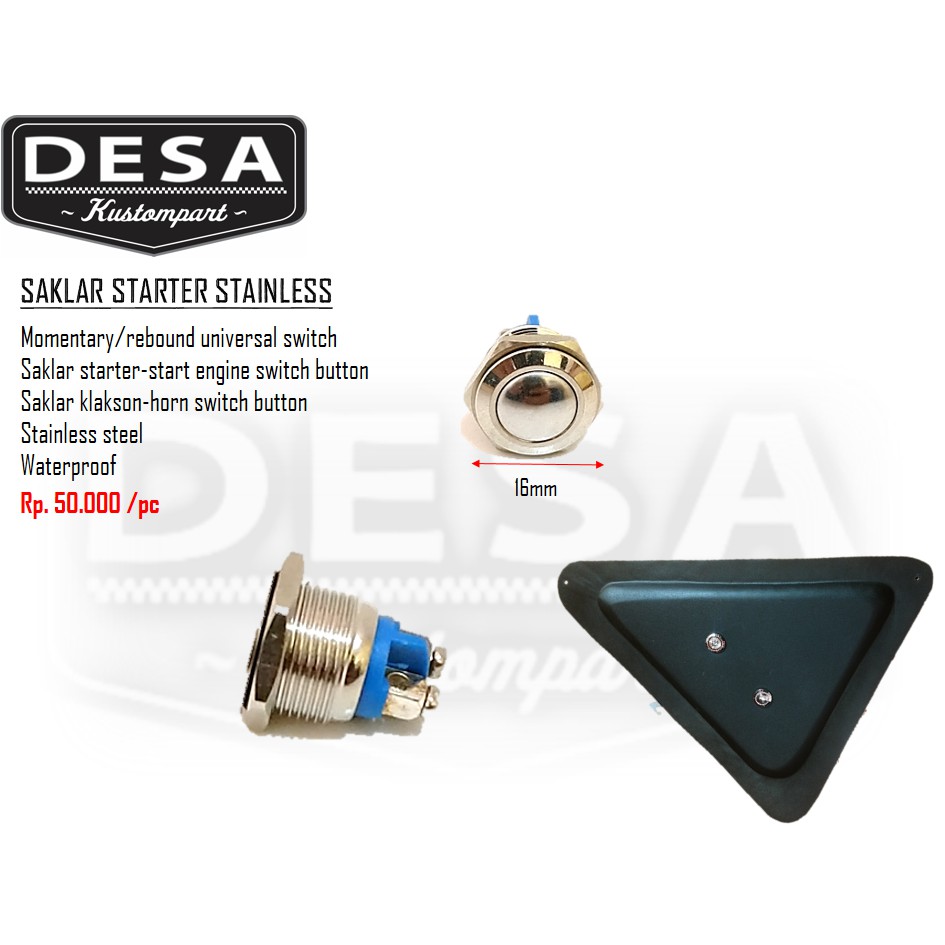 Jual Saklar Starter Chrome Motor Custom | Shopee Indonesia