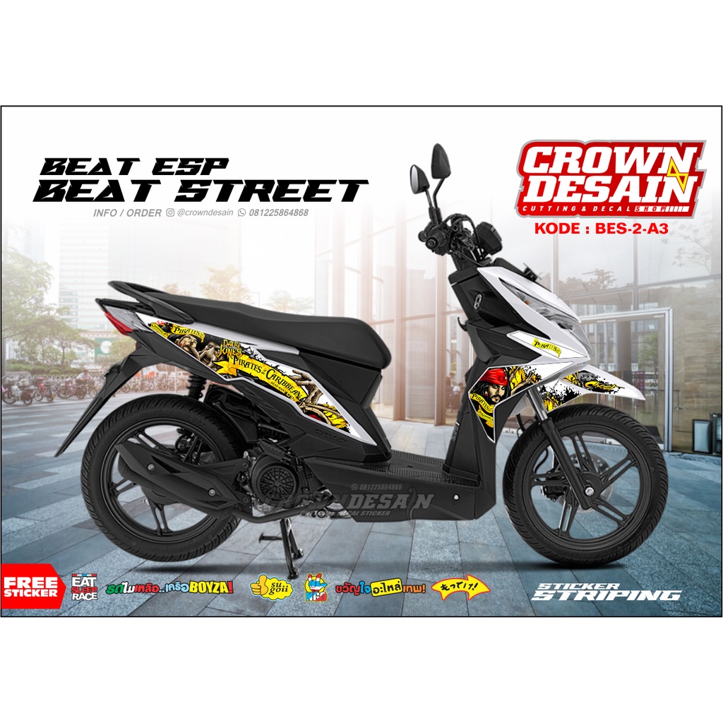Jual STRIPING HONDA BEAT ESP 2020, STRIPING STIKER BEAT STREET, STIKER ...
