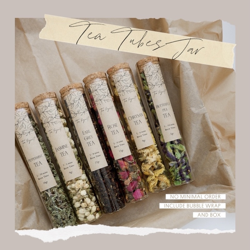Jual The Tea Project – Tea Tube Jar | Glass Tube Herbal Tea | Satuan ...