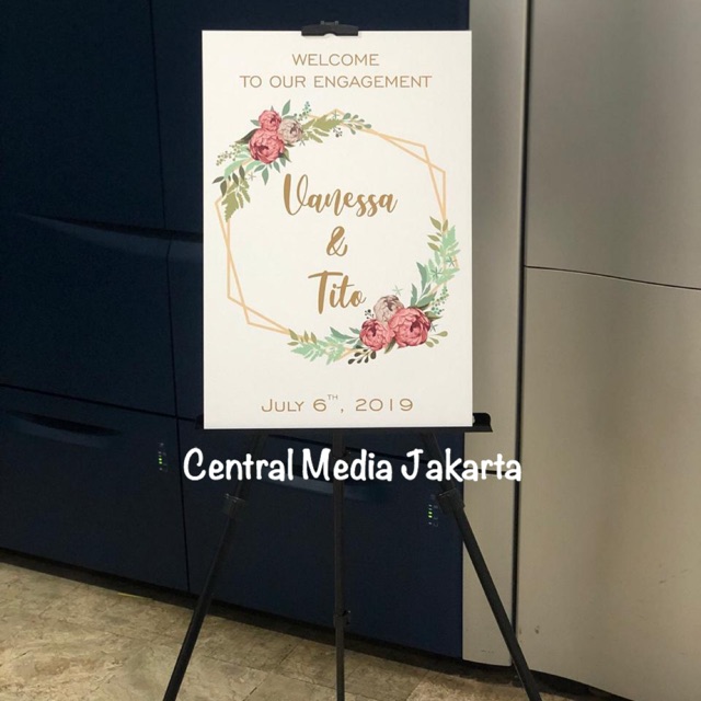 Jual Welcome Sign Board 60x45 Full Color Papan Selamat Datang Acara ...