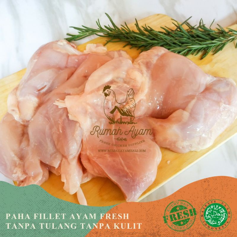 Jual PAHA FILLET AYAM SEGAR (TANPA KULIT) - FRESH CHICKEN LEG BONELESS ...