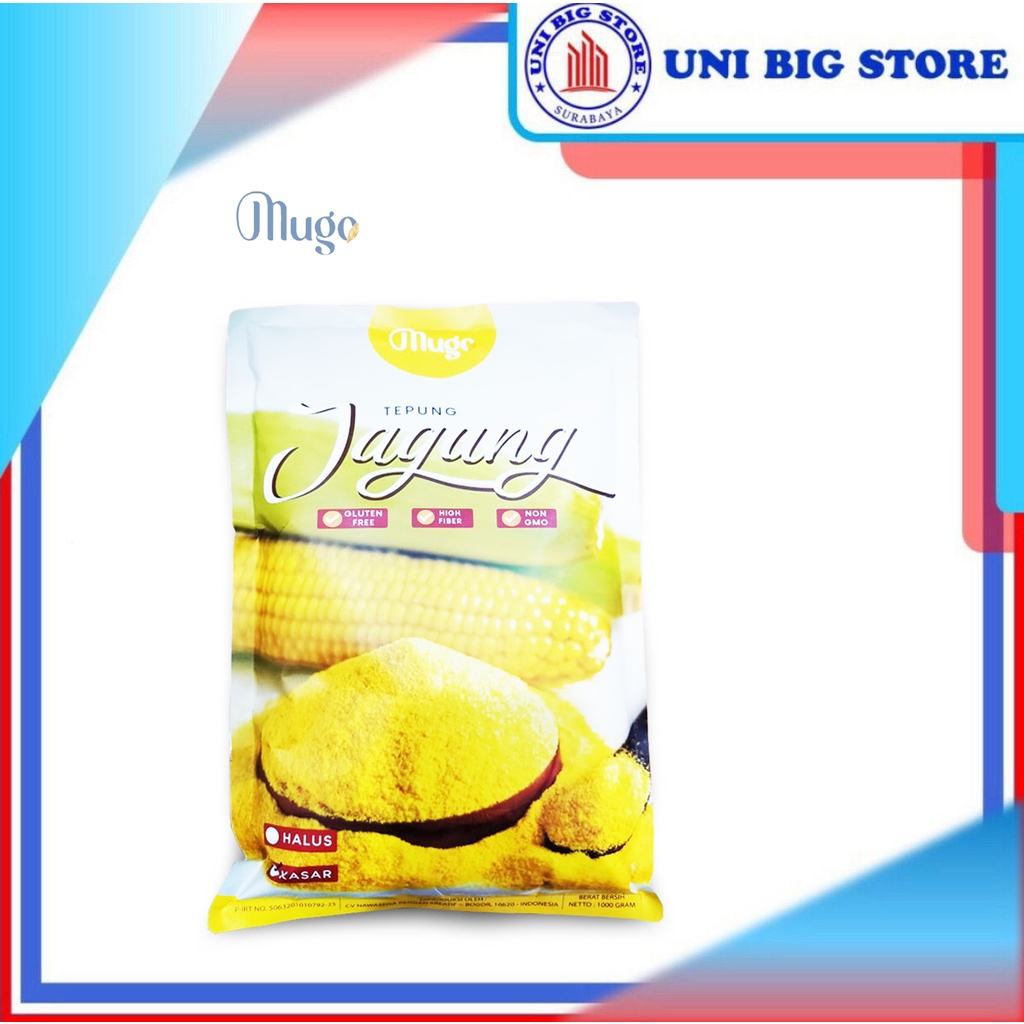 Jual Mugo Tepung Jagung Polenta Kasar 1 Kg Corn Flour Non GMO 1000 gr ...