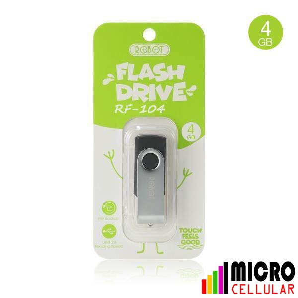 Jual Flashdisk ROBOT RF104 4 GB Rotatable U-Disks USB 2.0 with Package ORIGINAL - Garansi Resmi ...