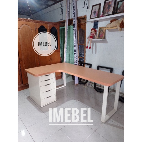 Jual Meja Kantor L Shape | Shopee Indonesia