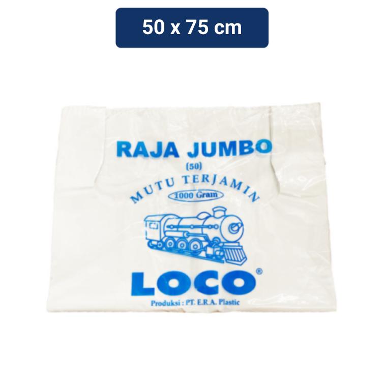 Jual Loco Kantong Plastik Tebal Raja Putih Jumbo (50 x 75 cm) | Shopee ...