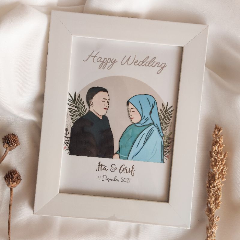 Jual [CETAK+FRAME 6R] Ilustrasi Foto/Wajah/Vektor/Karikatur untuk Kado ...