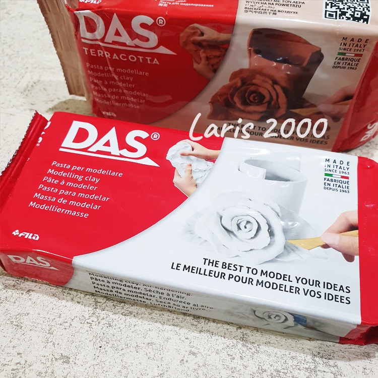 Jual DAS Modelling Clay White / Coklat Tanah Liat Air Dry / Sculpting ...