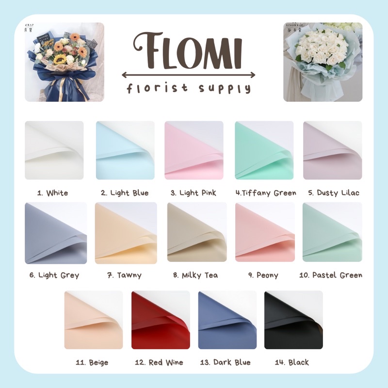 Jual Flower Wrapping Paper SINOWRAP Classy Full Color / 20 lembar ...
