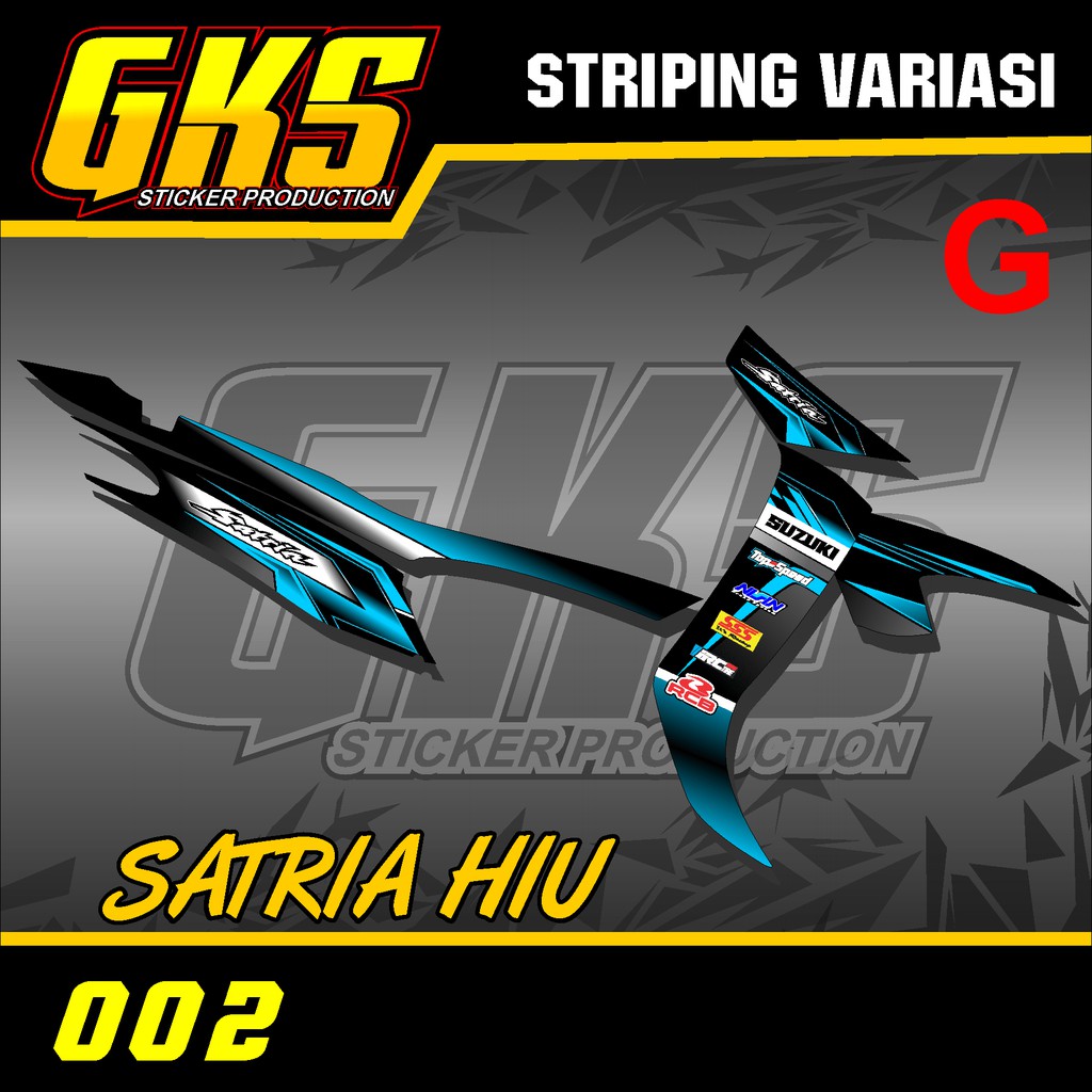 Jual [COD] Sticker Striping Suzuki Satria 120R HIU-Stiker Variasi List ...