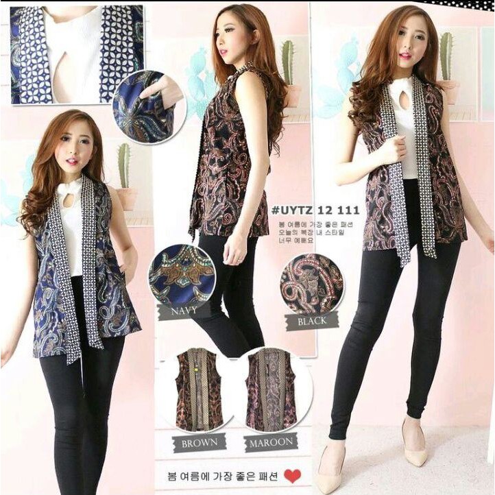 Jual Rompi Batik Modern / Outer Batik Modern / Outer Batik / Rompi ...