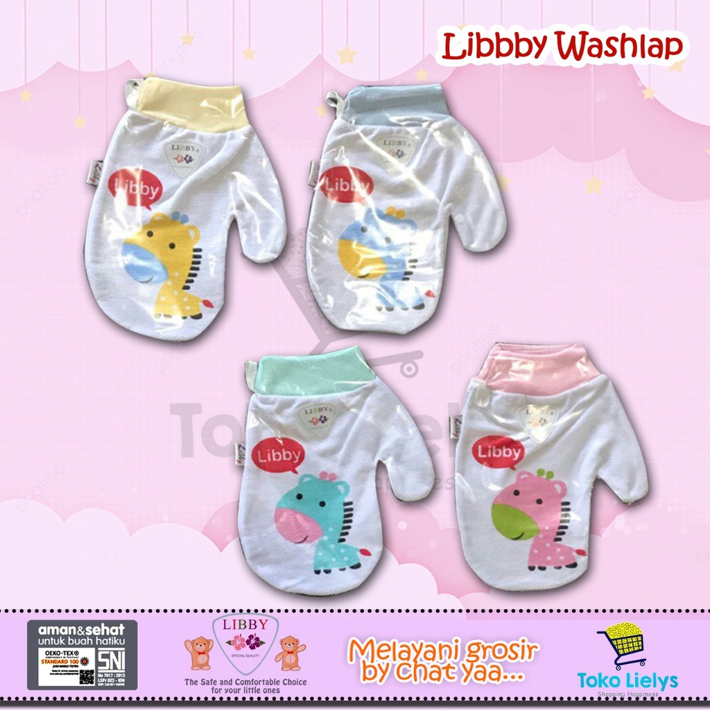 Jual 1 PCS LIBBY Washlap Tangan Baby Cotton Washlap Tangan Bayi Katun ...