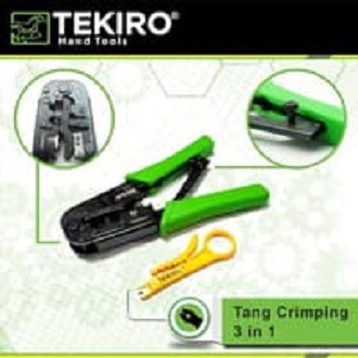Jual Tekiro Tang Crimping 3 In 1 / Tang Crimper 3 In 1 / Tang Kabel Lan ...
