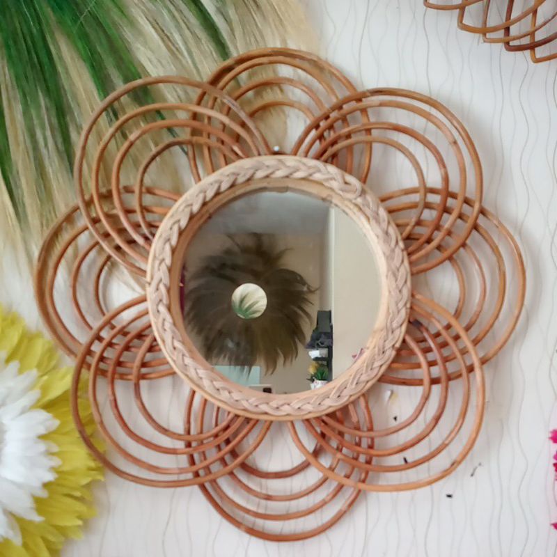 Jual cermin rotan bunga | Shopee Indonesia