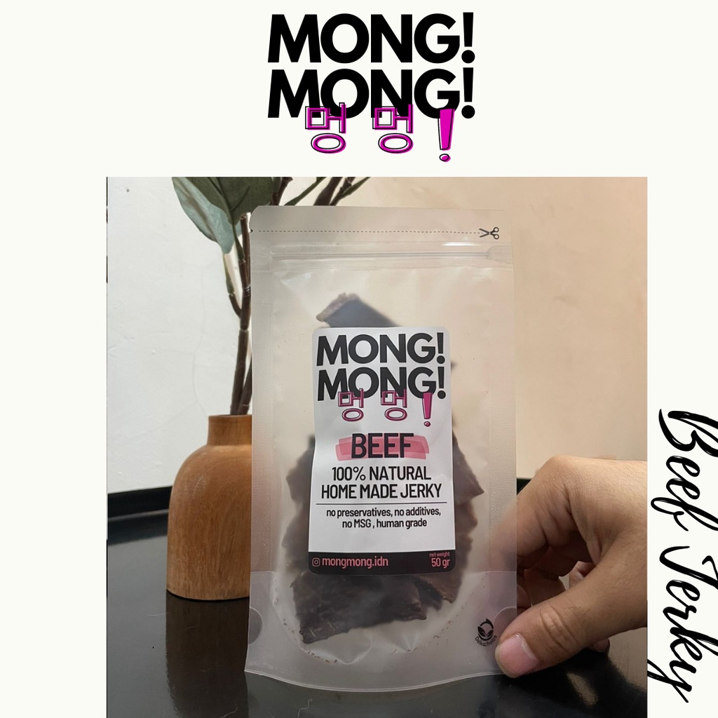 Jual MONGMONG! Beef Jerky snack anjing kering / dehydrated dog treats | Shopee Indonesia