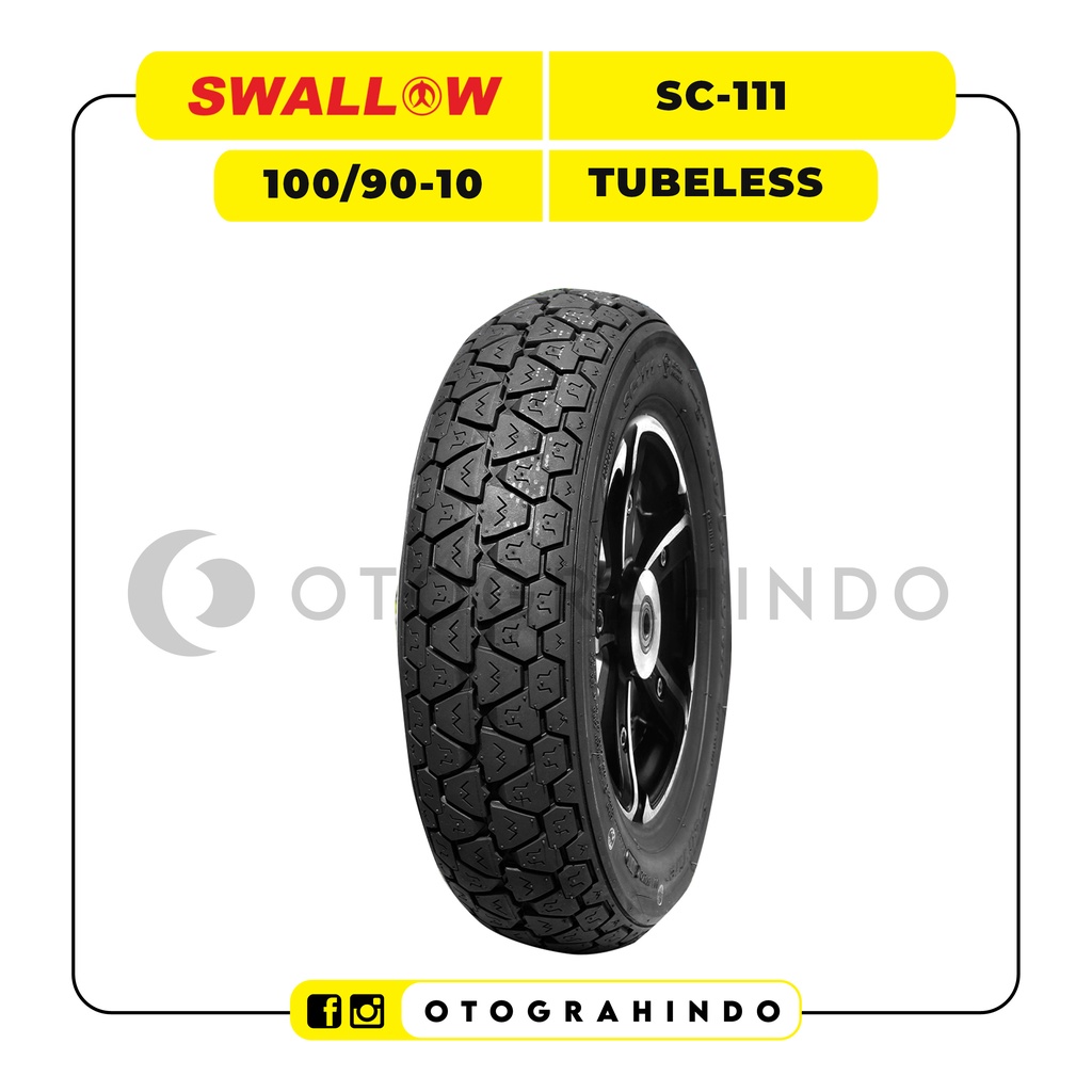 Jual Ban Luar Motor Scooter Swallow SC-111 100/90-10 Ring 10 Tubeless Ban Motor Vespa Scooter ...