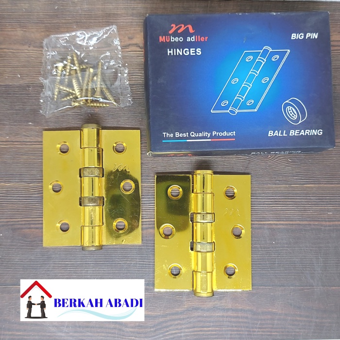 Jual Engsel Jendela Engsel Pintu Engsel Lemari Muller 3 inch Gold ...