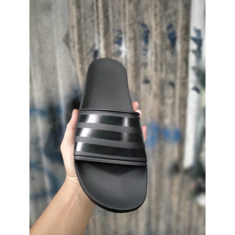 Jual 6.6 Sandal Slop Pria Sandal Slop Adidas Duramo Full Black Grade ...