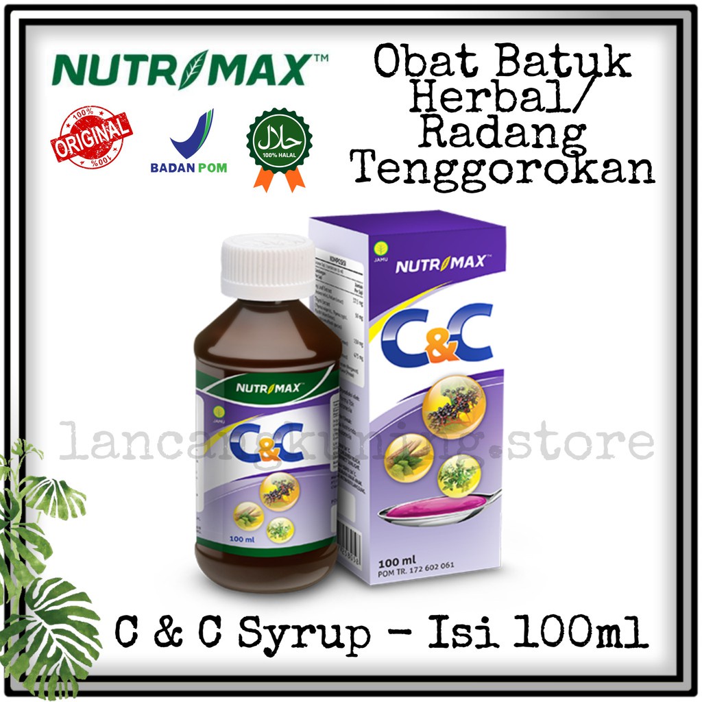 Jual Nutrimax C & C Syrup 100ml Obat Batuk Herbal | Shopee Indonesia