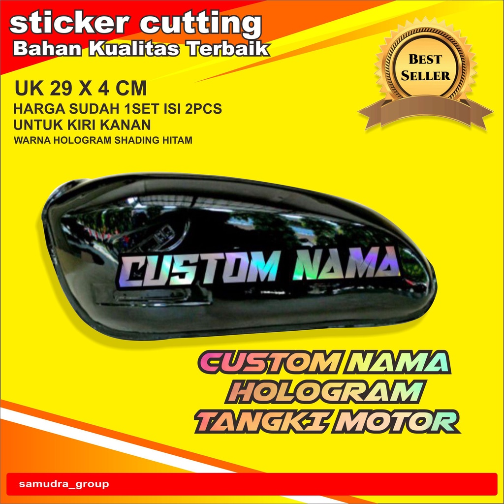 Jual sticker tangki herex hologram sticker hologram custom nama Sticker ...