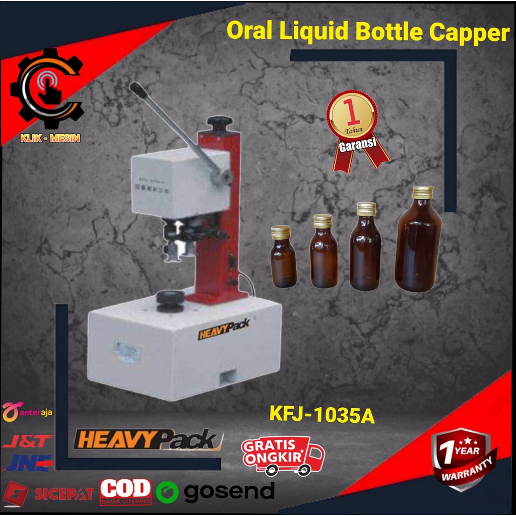 Jual Mesin Capping Penutup Botol Kaca Manual KFJ-1035A HEAVYPACK | Shopee Indonesia