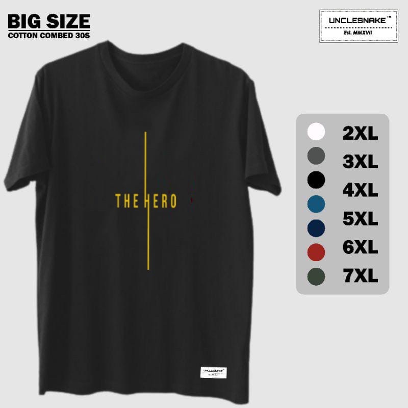 Jual Kaos jumbo pria big size 2XL 3XL 4XL 5XL 6XL 7XL terbaru / kaos distro pria / kaos jumbo ...