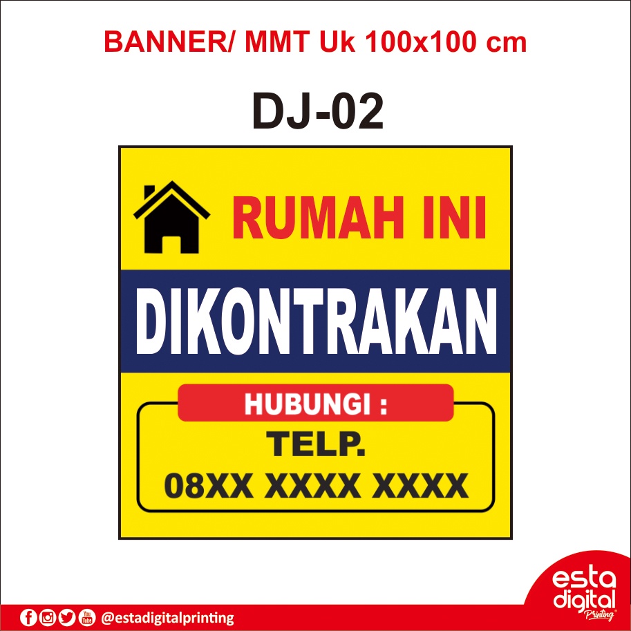 Jual SPANDUK BANNER MMT RUMAH RUKO TANAH DI JUAL / DI KONTRAKAN free ...