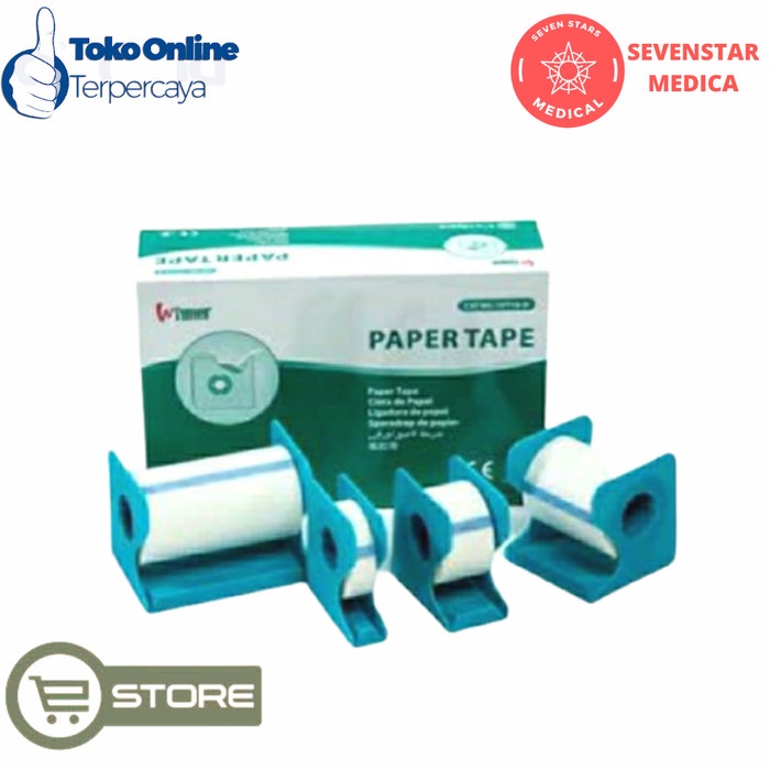 Jual Plaster Paper Tape Luka Winner / Surgical Tape / 1/2 INC, 1 INC, 2 ...