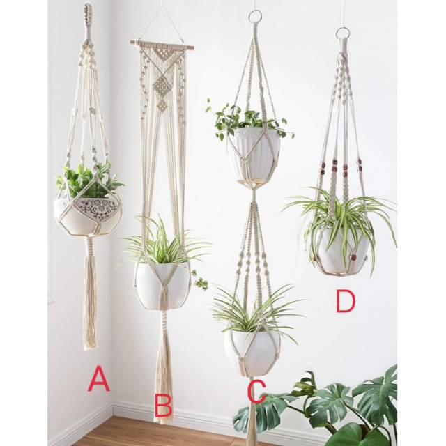 Jual Gantungan Pot Tali Macrame Tanpa Pot Dan Bunga Hanya Tali Bisa ...