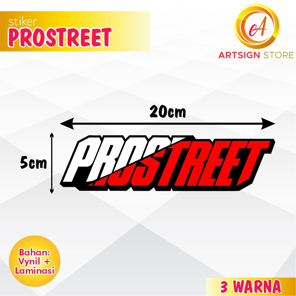 Jual Stiker Prostreet 20cm / Stiker Pro Street 20 cm / Cutting Stiker 3 ...