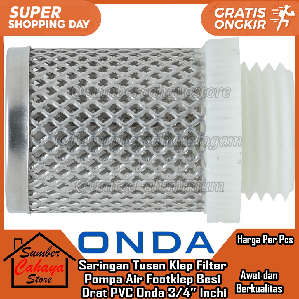 Jual Water Filter Onda Saringan Air Saring Tusen Klep 3/4" In Inci Inch ...