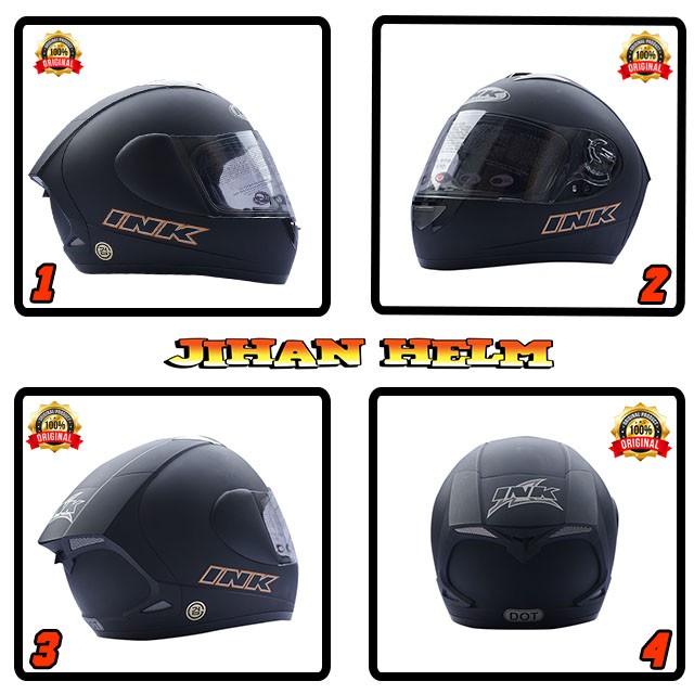 Jual HELM / INK HELM / HELM INK FULL FACE CL MAX BLACK DOFT TERMURAH ...