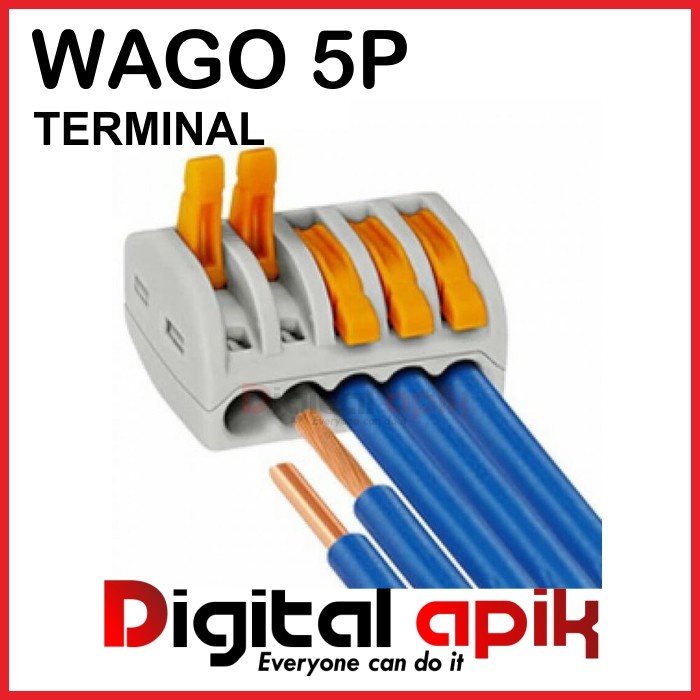 Jual WAGO Terminal Block Sambung Connector 5 Wire 222-412 Lever Clamp 5P | Shopee Indonesia