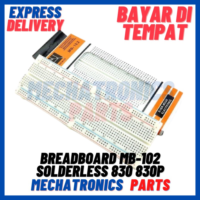 Jual BREADBOARD MB 102 SOLDERLESS 830 830P | Shopee Indonesia