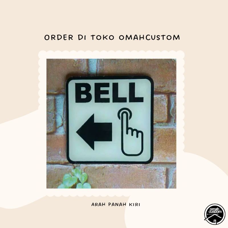 Jual Tanda Bell Akrilik GRATIS Custom Arah Panah Acrylic | Shopee Indonesia
