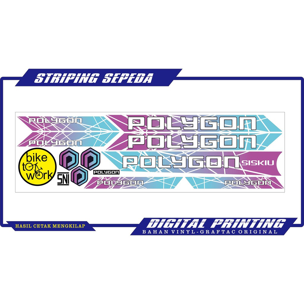Jual STRIPING-DECAL POLYGON SEPEDA | Shopee Indonesia