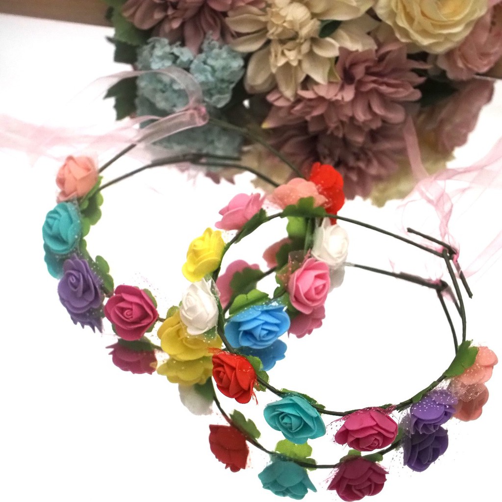 Jual Bando Mahkota Bunga Murah Bagus / Flower Crown Bridal Shower ...