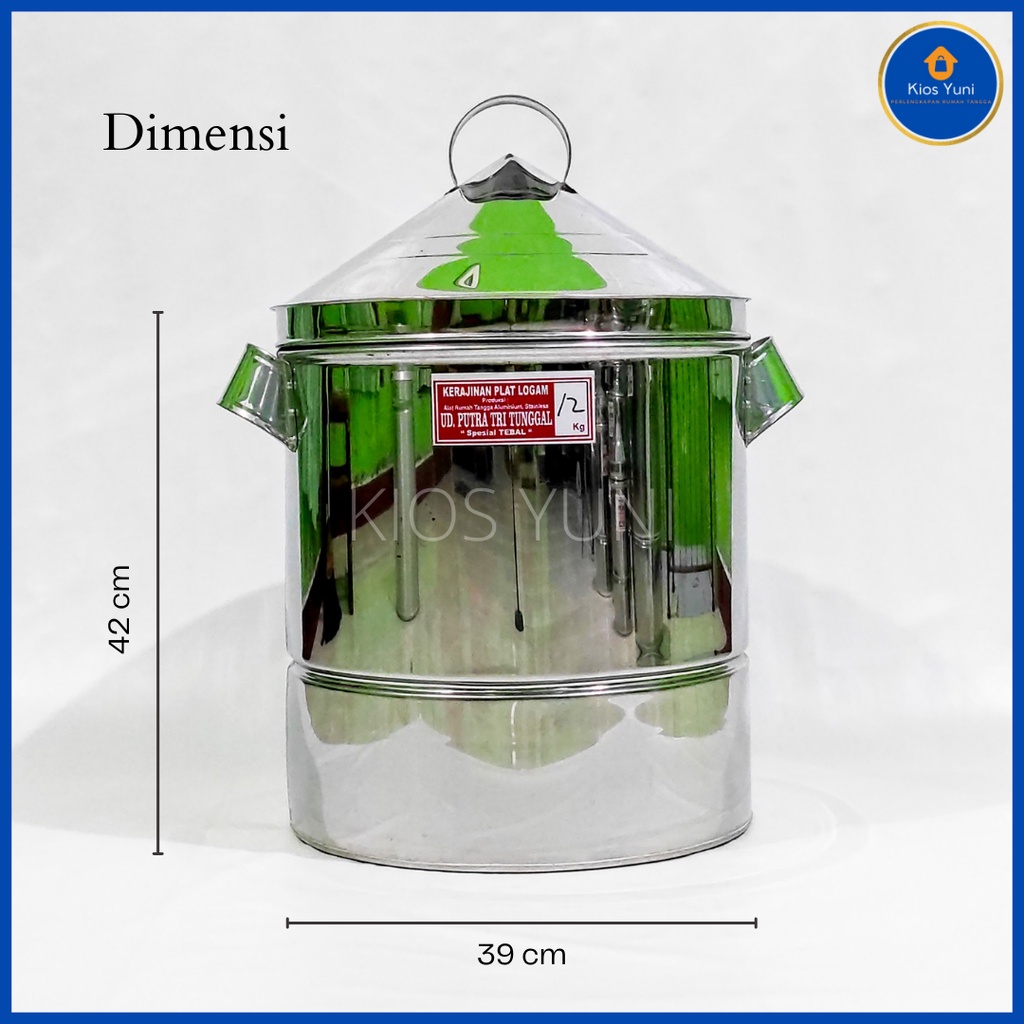 Jual Dandang Nasi Stainless 12 Kg / Dandang Kukusan / Dandang Besar ...